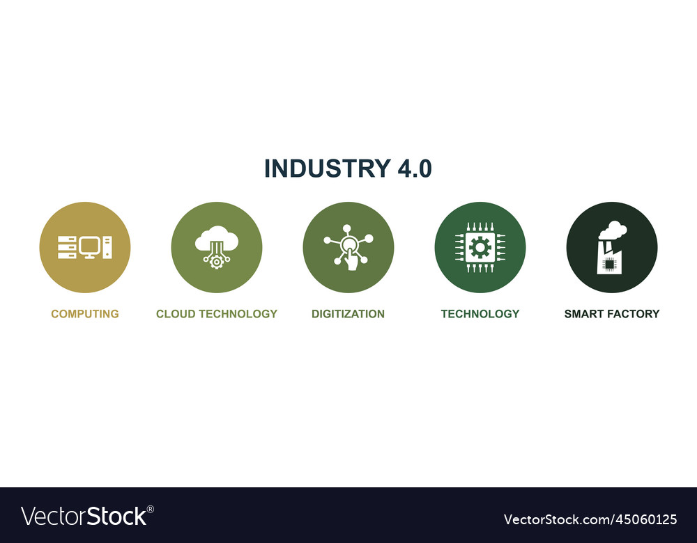 Computing cloud technology digitization Royalty Free Vector
