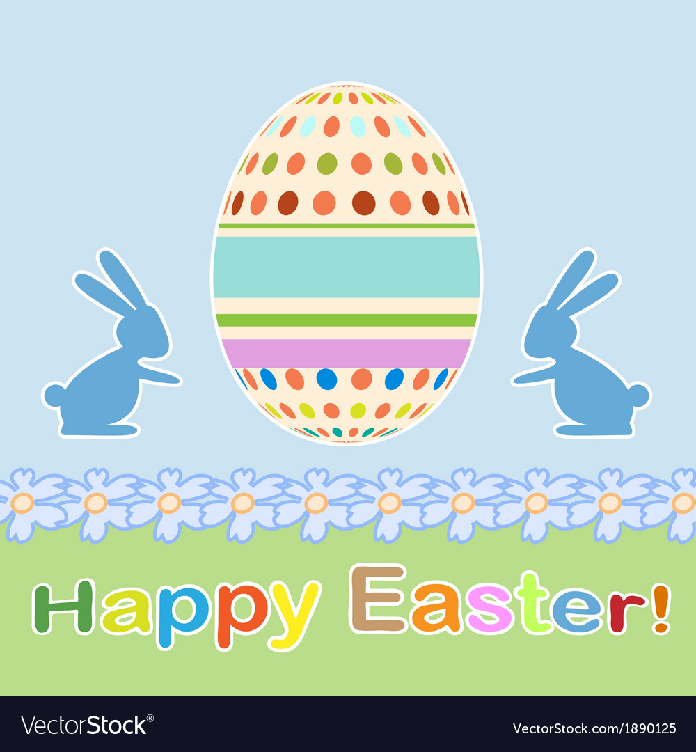 Easter rabbit Royalty Free Vector Image - VectorStock