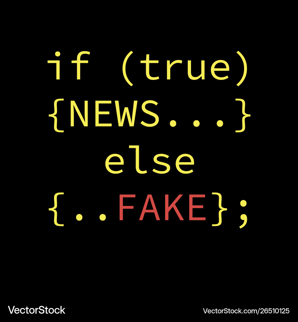 Fake news concept design Royalty Free Vector Image