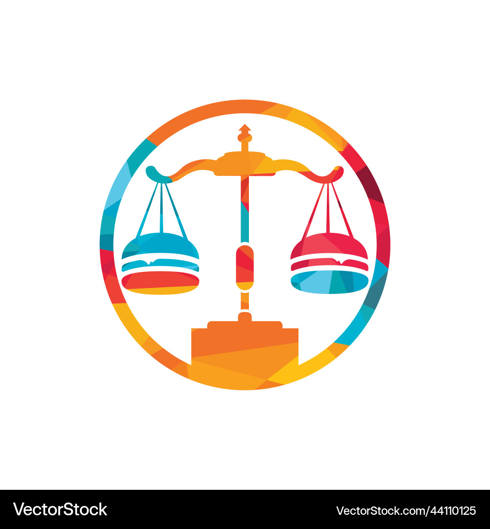 Food law logo design template Royalty Free Vector Image