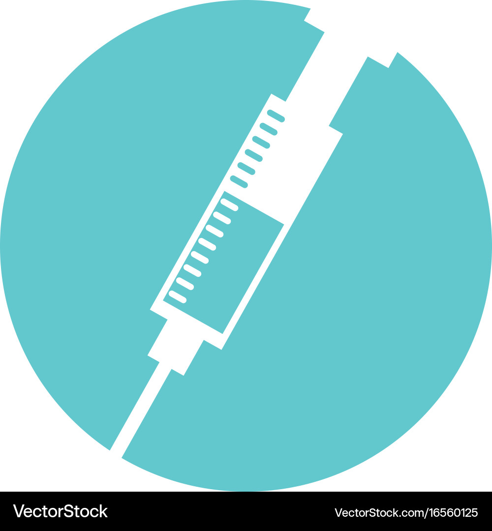 Injection medical isolated icon Royalty Free Vector Image