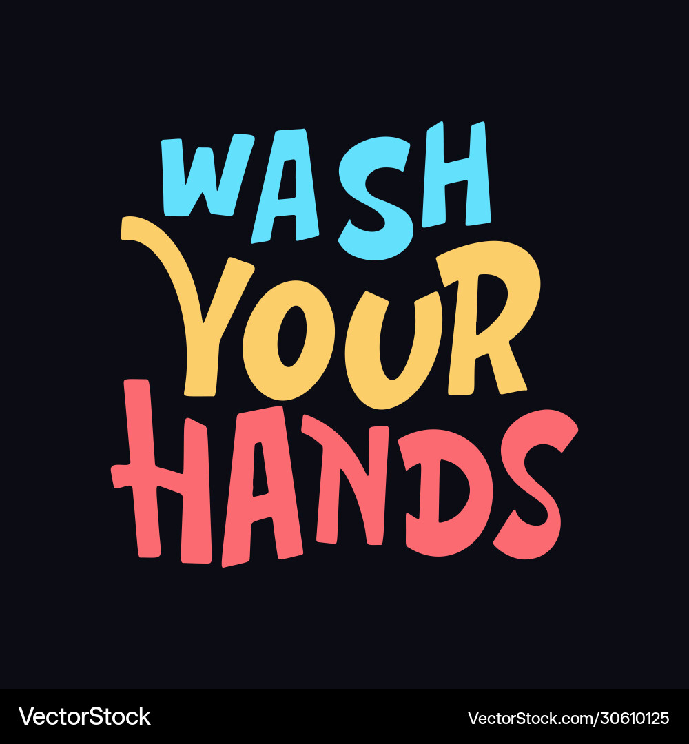 Lettering poster with text for stay home hand Vector Image