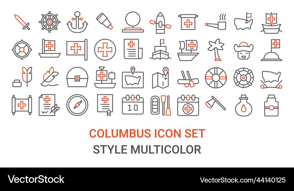 Logo icon columbus icon perfect Royalty Free Vector Image