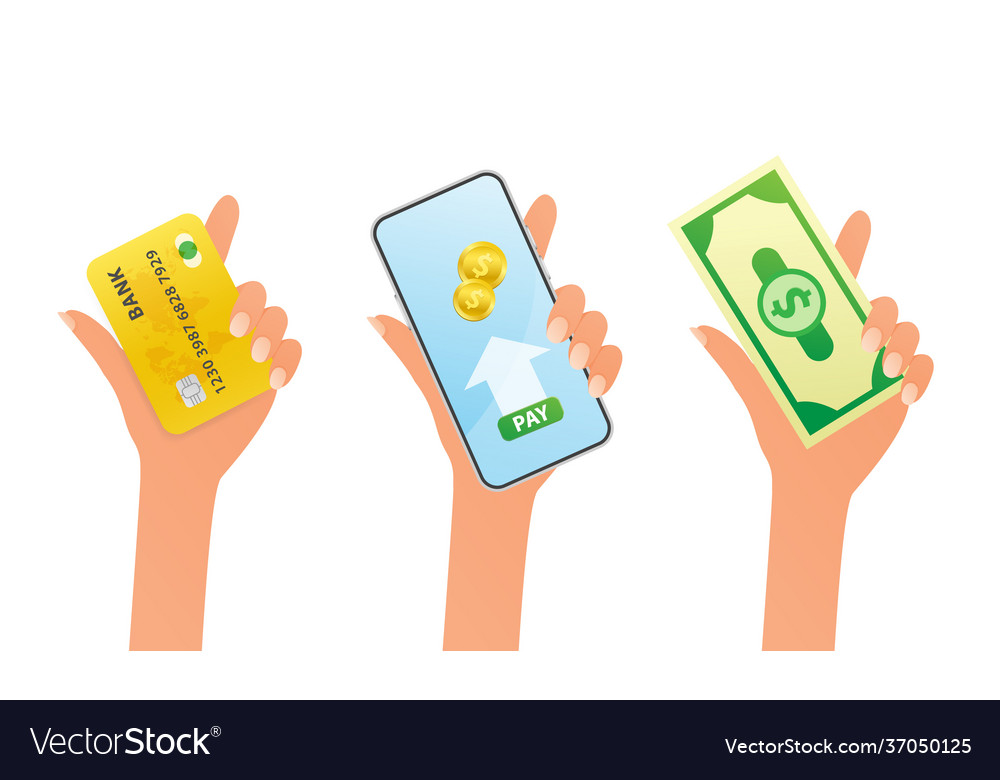 Payments concept payment method and option Vector Image