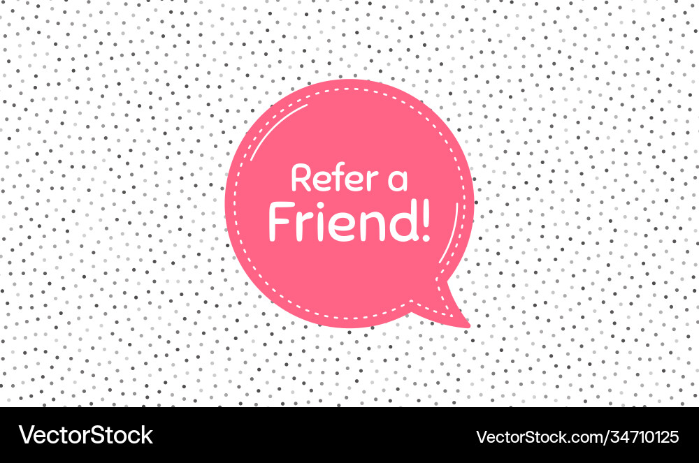 Refer a friend symbol referral program sign Vector Image