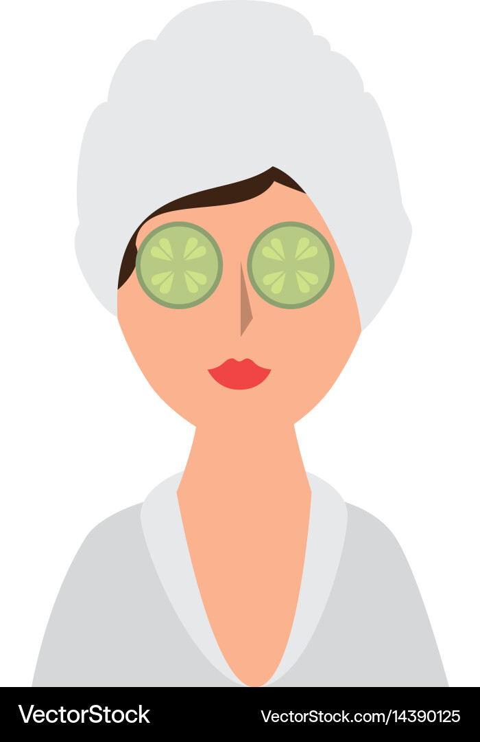 Woman in spa character Royalty Free Vector Image