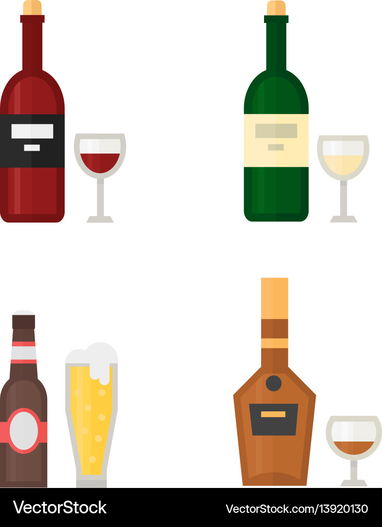 Alcohol drinks beverages cocktail whiskey drink Vector Image