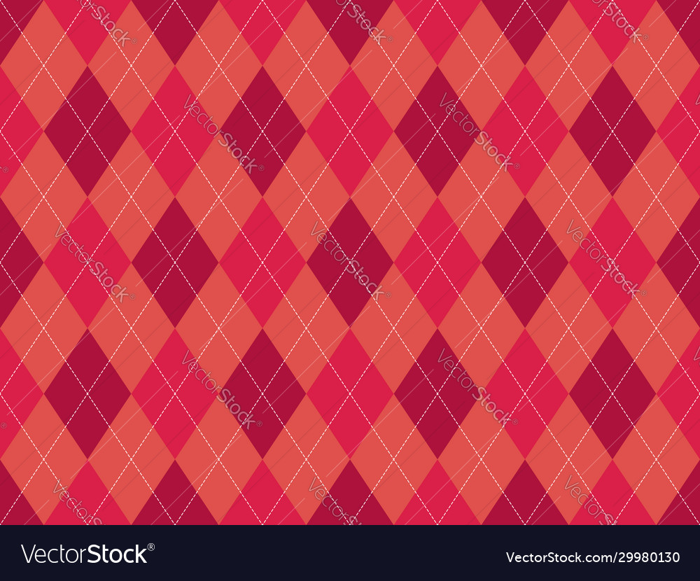 Argyle pattern seamless fabric texture background Vector Image