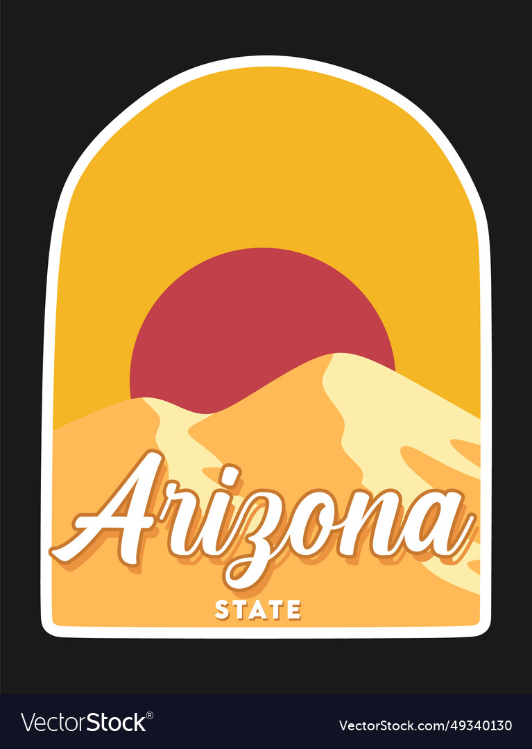 Arizona state united states of america Royalty Free Vector