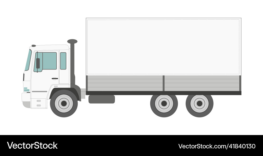 Big white truck on a background Royalty Free Vector Image