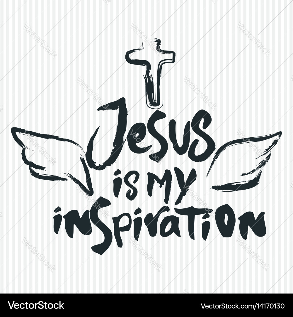 Christian typography Royalty Free Vector Image