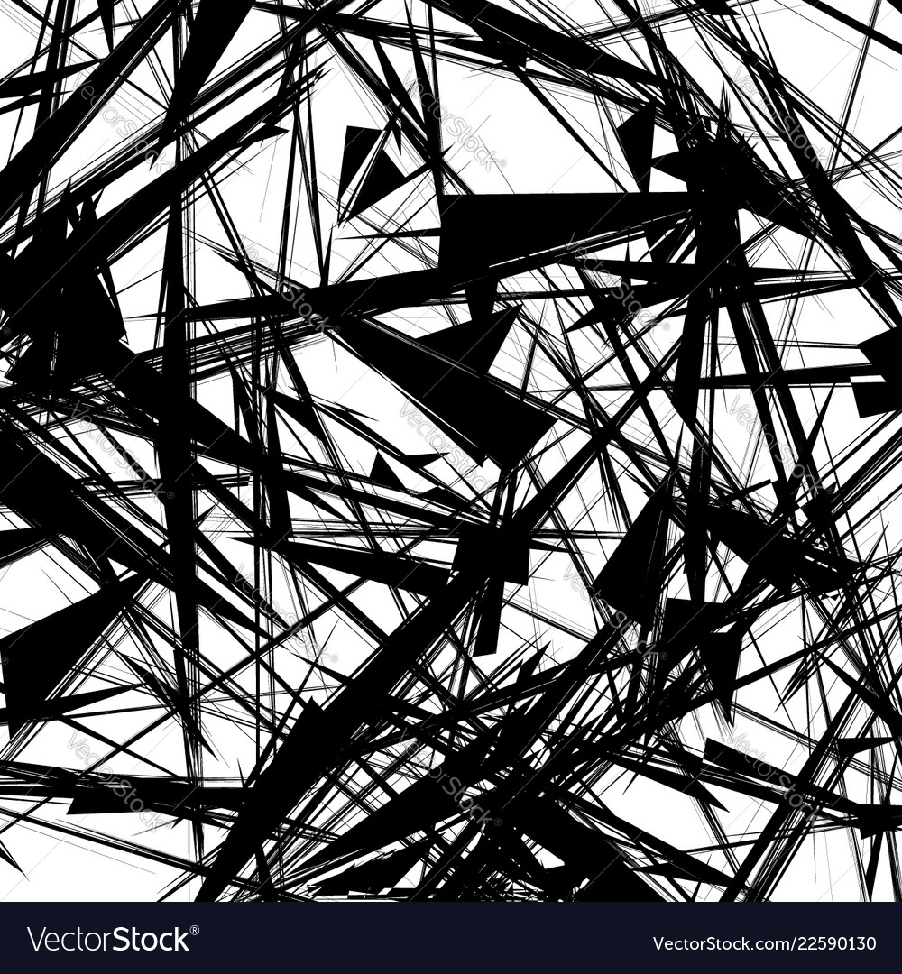 Geometric pattern of chaotic random shapes rough Vector Image
