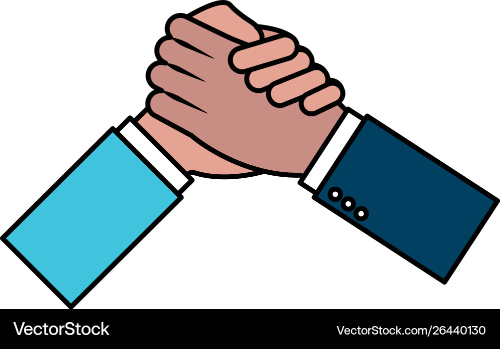 Hands business persons done deal Royalty Free Vector Image