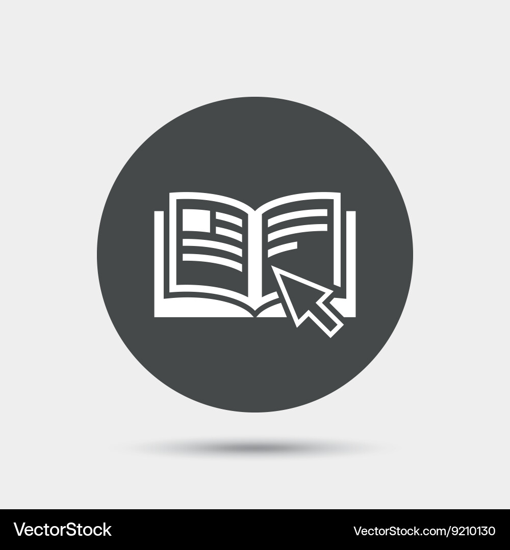 Instruction sign icon manual book symbol Vector Image