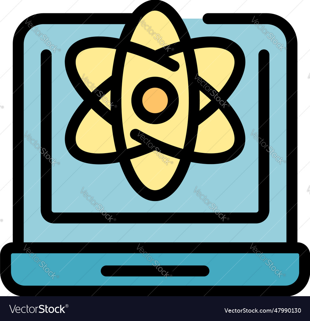 Learning management system icon flat Royalty Free Vector