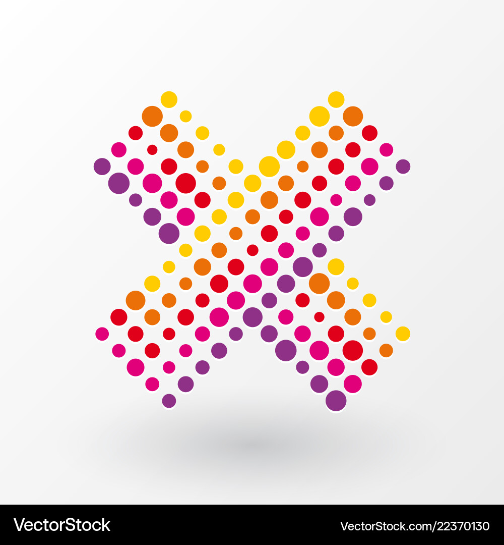 No icon composed of polka dots Royalty Free Vector Image