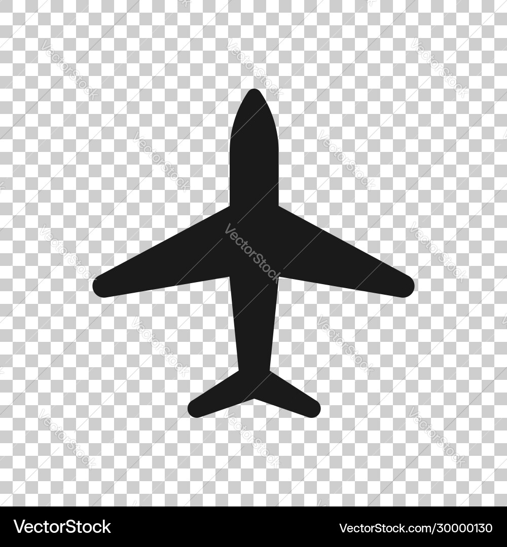 Plane icon in flat style airplane on white Vector Image