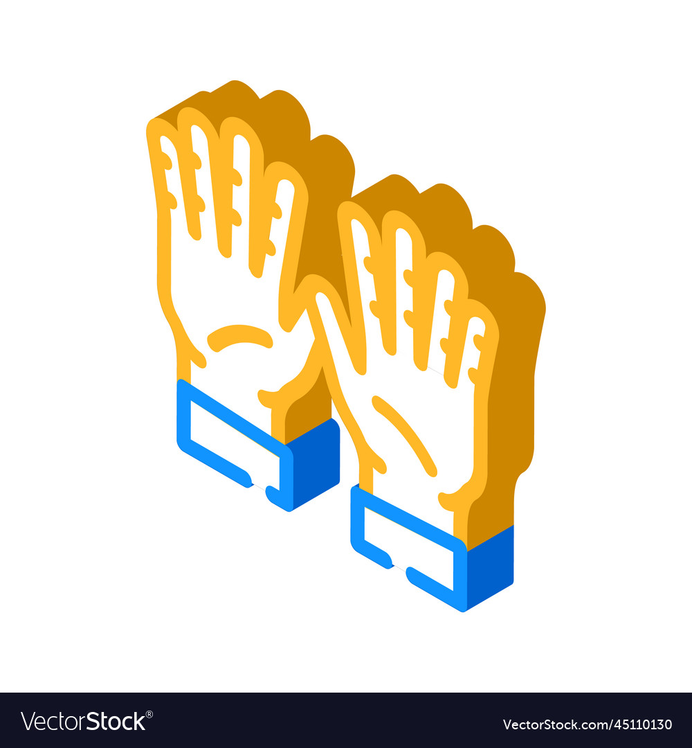 Ten number hand gesture isometric icon Royalty Free Vector