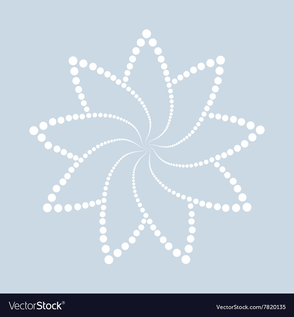 Abstract dotted shape design element Royalty Free Vector
