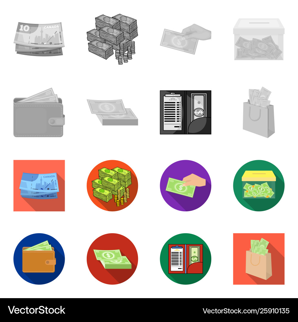 Cash and currency symbol Royalty Free Vector Image