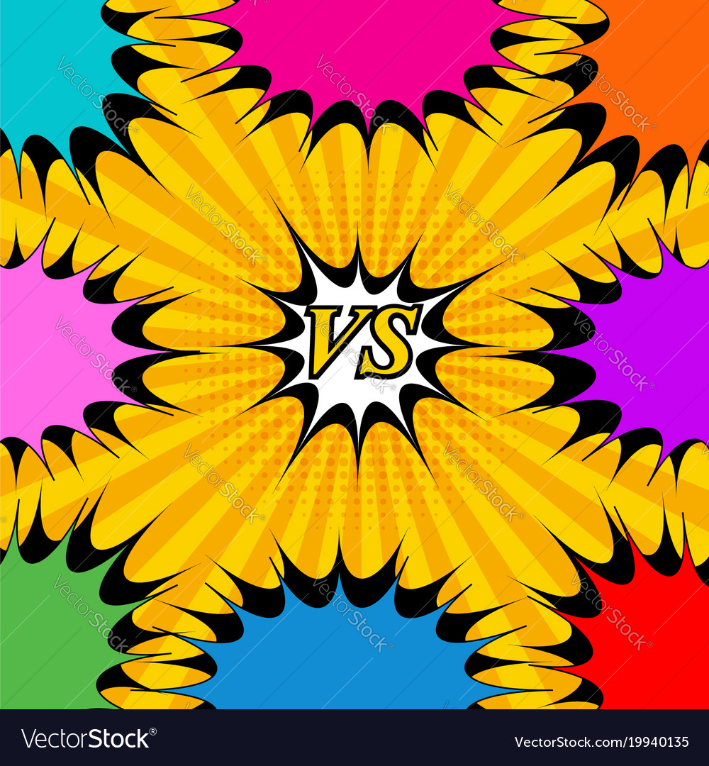 Comic versus bright background Royalty Free Vector Image