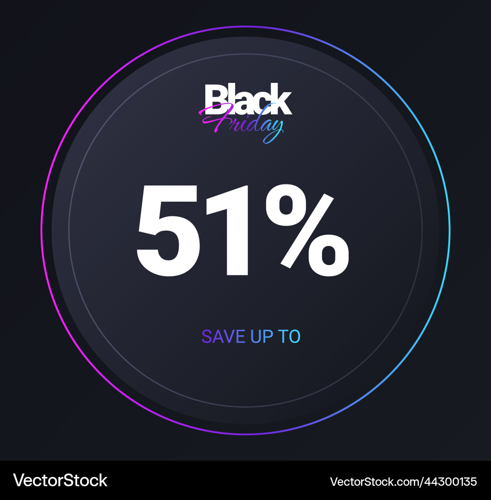 Discount 51 percent concept Royalty Free Vector Image