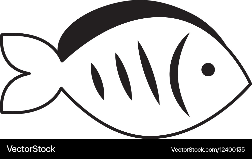 Fish meat food isolated icon Royalty Free Vector Image