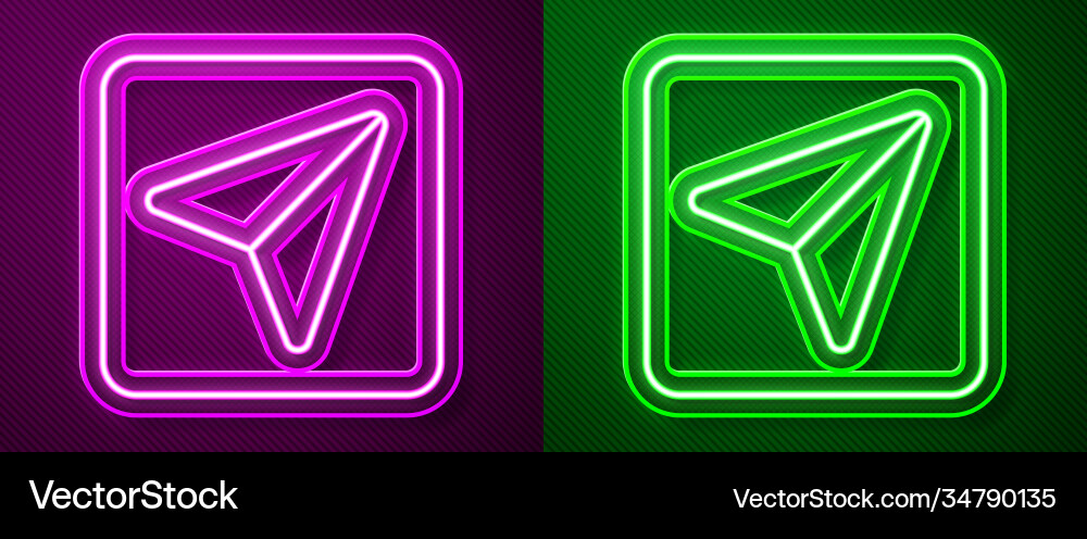 Glowing neon line infographic city map Royalty Free Vector
