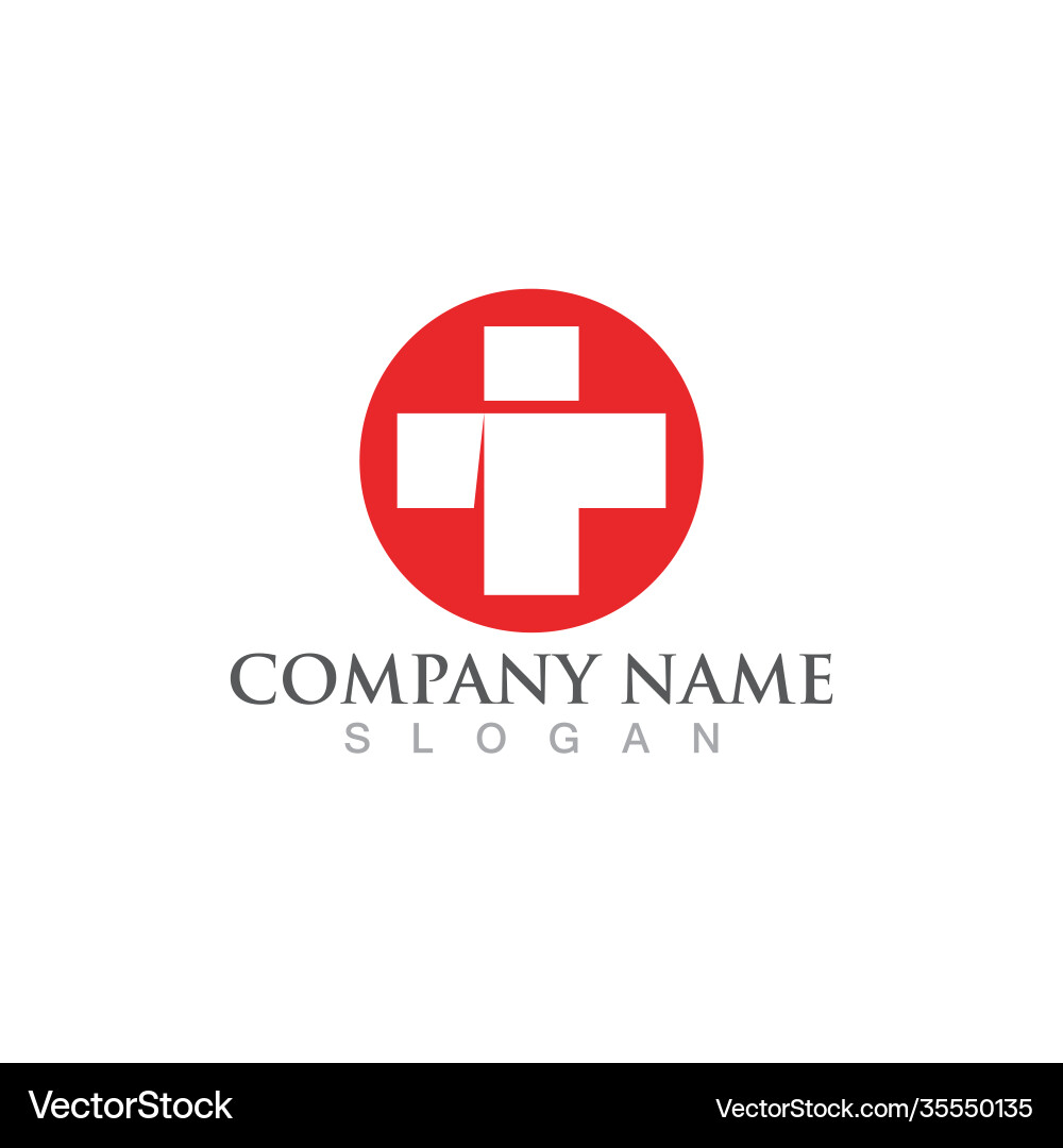 Hospital logo and symbol image template Royalty Free Vector