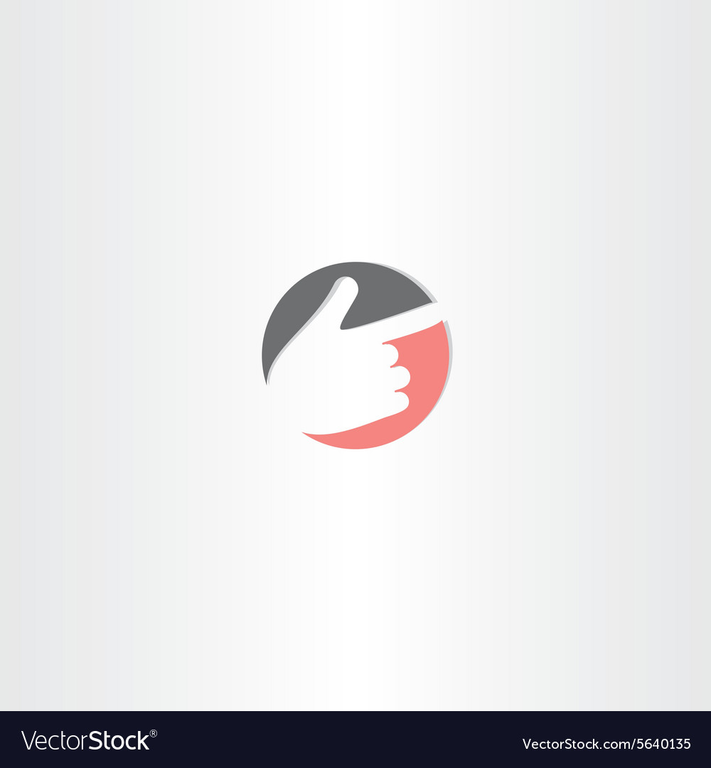 Human hand circle pointer symbol Royalty Free Vector Image