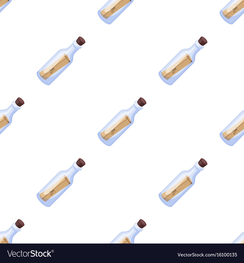 Message in the bottle icon cartoon style Vector Image