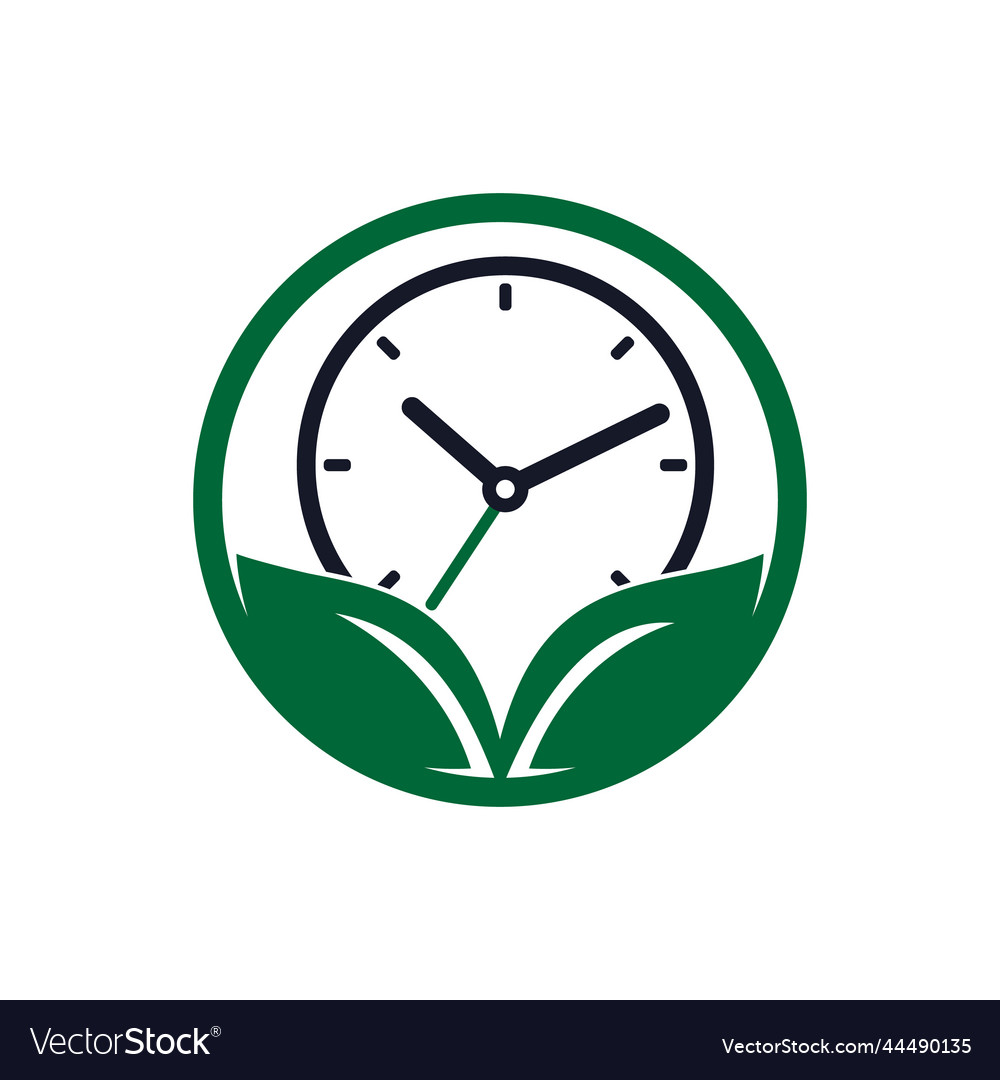 Nature time logo design template Royalty Free Vector Image Nature time logo design template Royalty Free Vector Image
