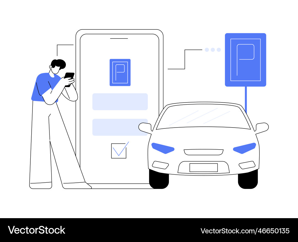 Reserve parking space for your customers abstract Vector Image