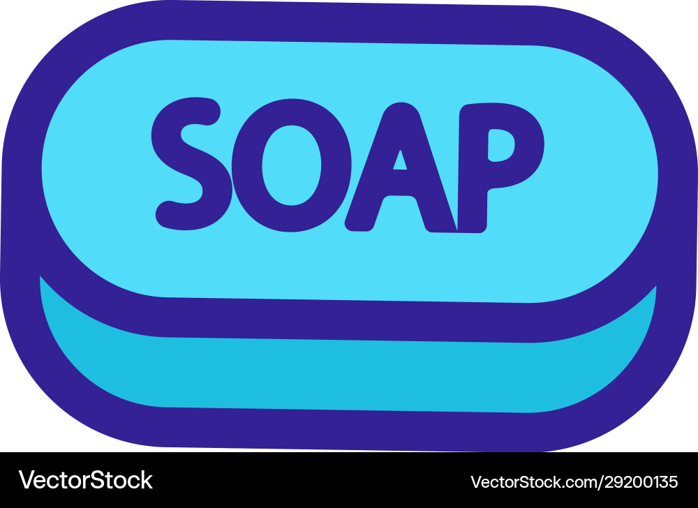 Soap icon isolated contour symbol Royalty Free Vector Image