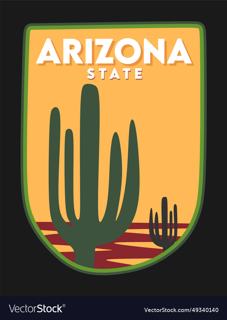Arizona state united states of america Royalty Free Vector