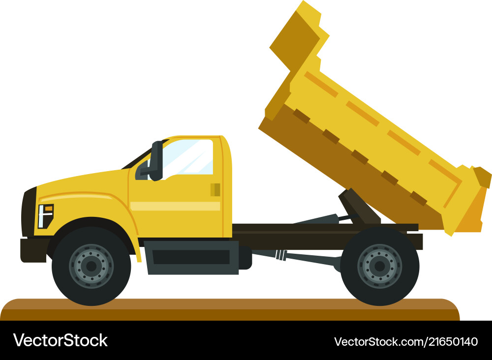 Cartoon sand truck Royalty Free Vector Image - VectorStock