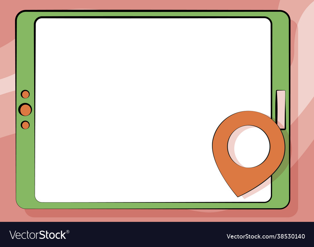 Computer tablet drawing with clear touchscreen Vector Image