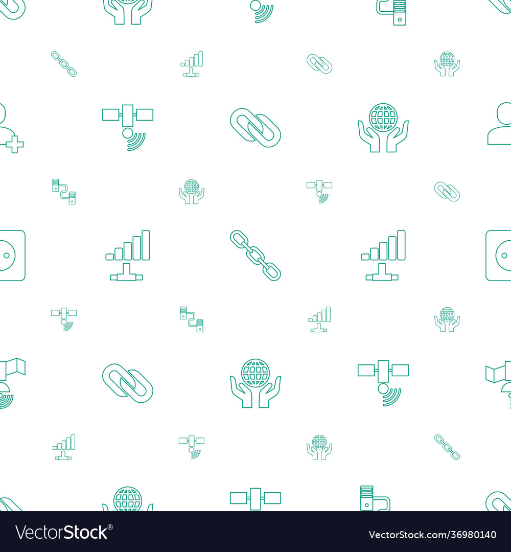 Connection icons pattern seamless white background