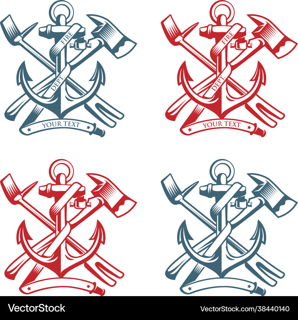 Customizable fire department logo Royalty Free Vector Image