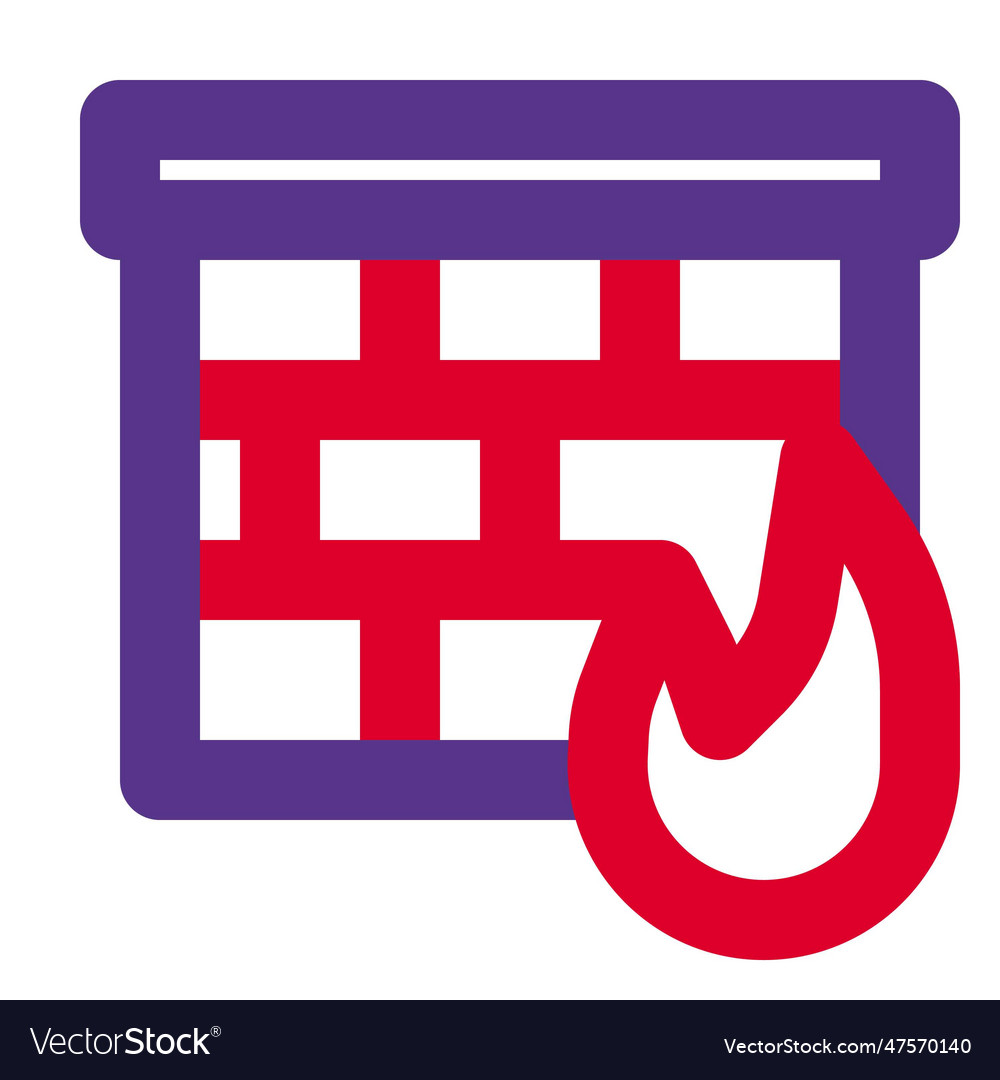 Monitoring Network Traffic With A Firewall Vector Image