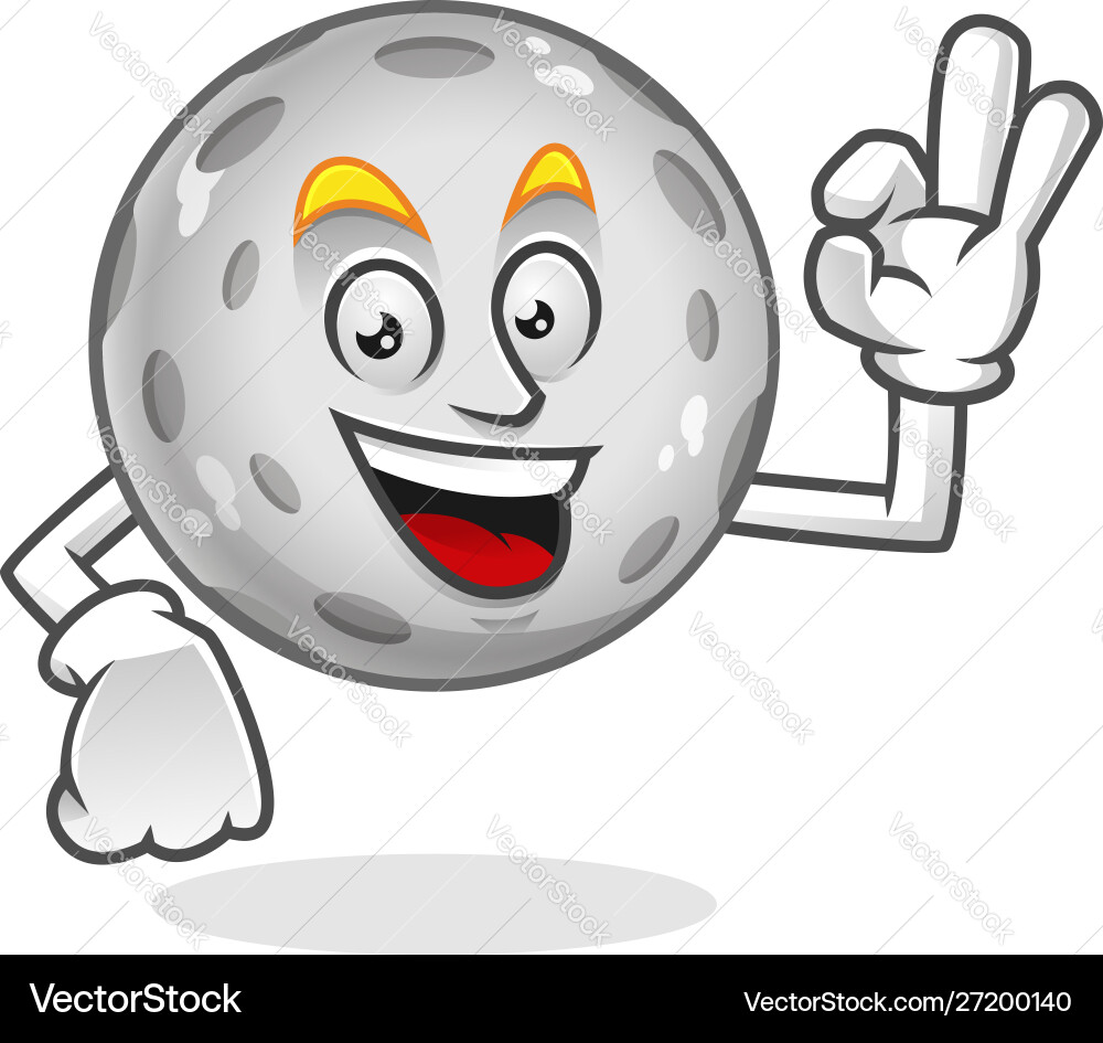 Moon character design or mascot perfect Royalty Free Vector