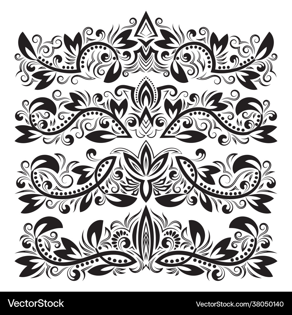Ornate decorative ornaments design ornamental Vector Image