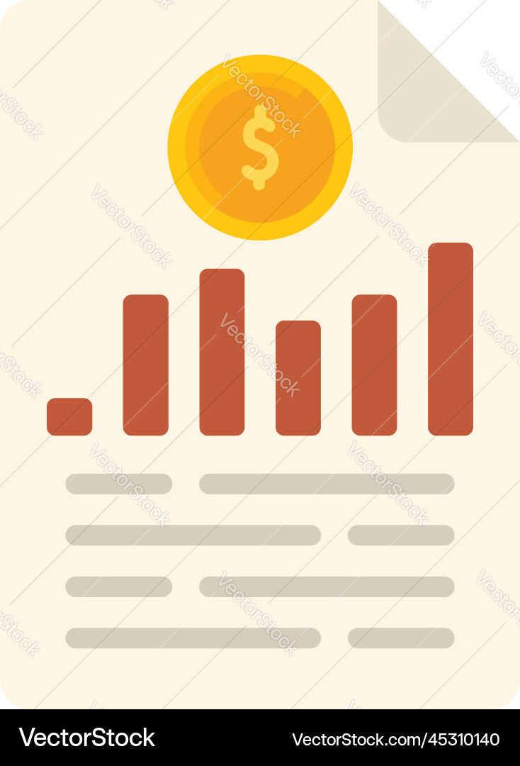 Paper check icon flat social media Royalty Free Vector Image