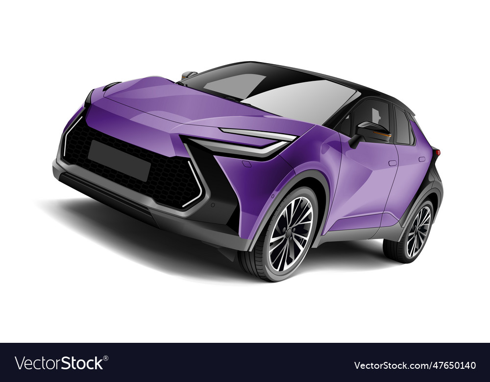 Realistic purple metallic black sport two tone Vector Image