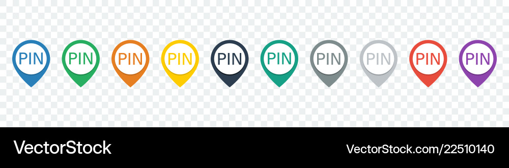 Set of location pin map pointers icons Royalty Free Vector