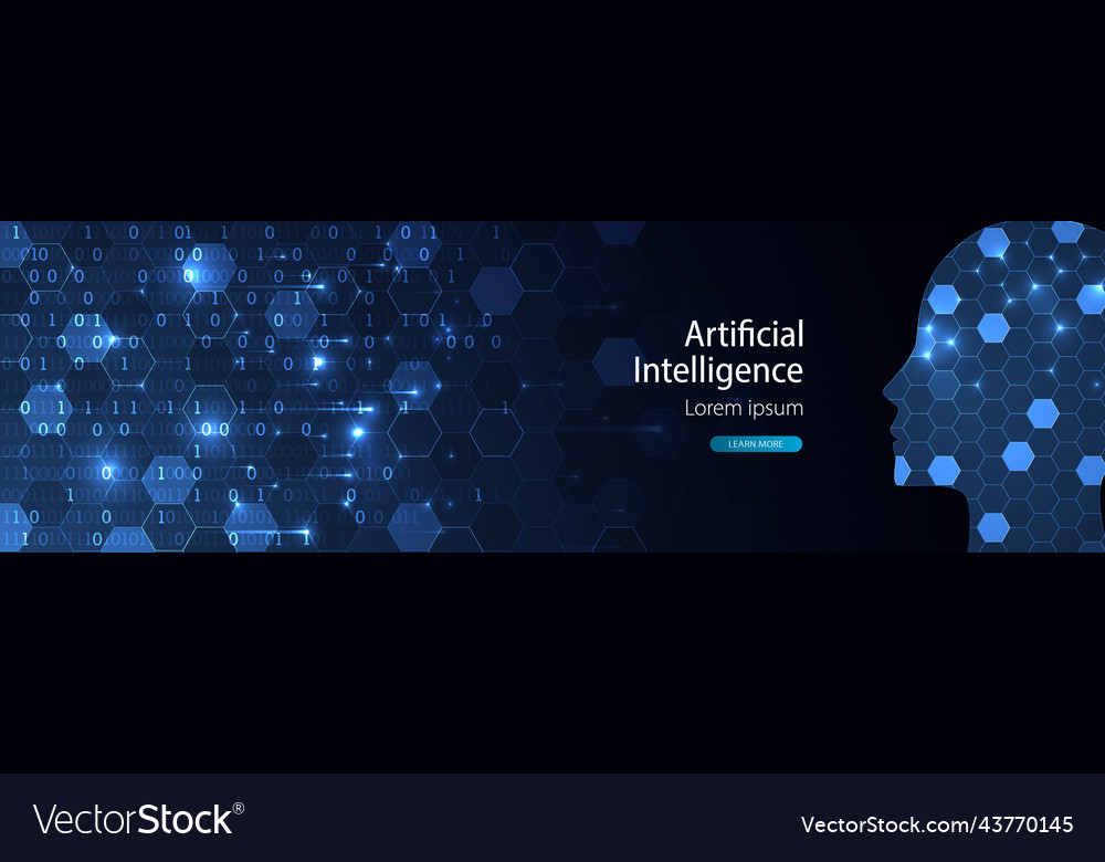 Artificial intelligence ai and big data concept Vector Image Artificial intelligence ai and big data concept Vector Image