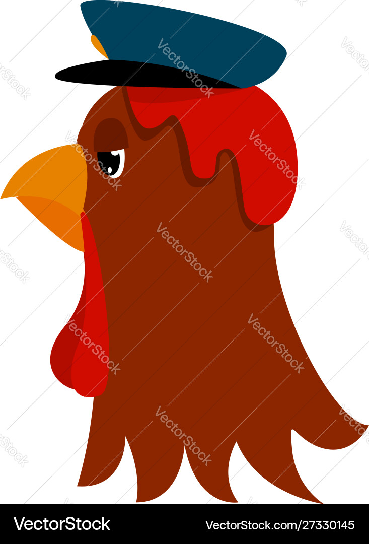 Chicken police on white background Royalty Free Vector Image