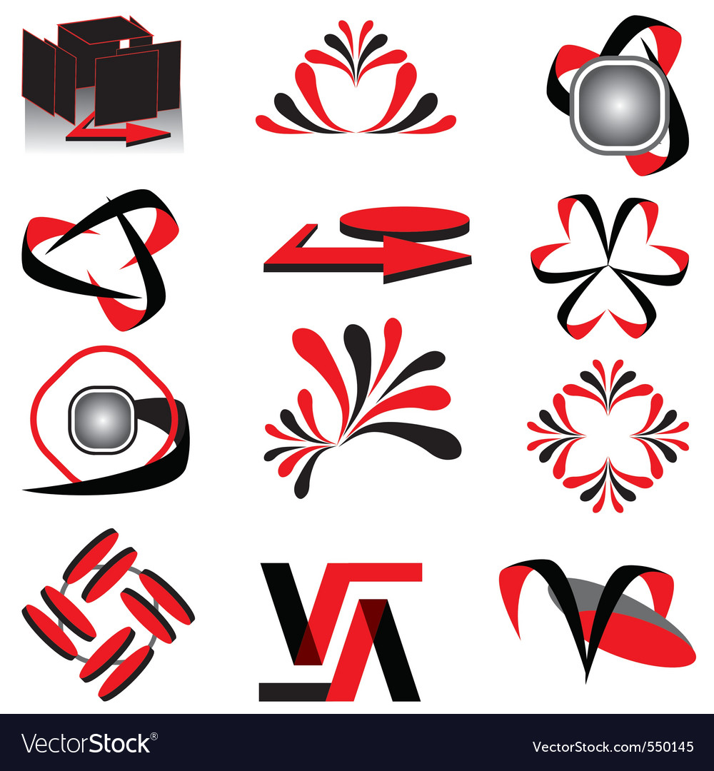 Collection of symbols for design Royalty Free Vector Image