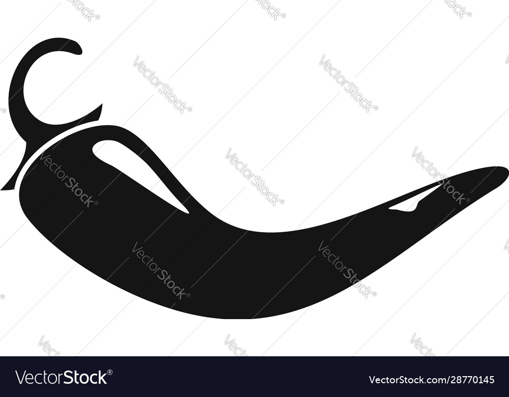 Culinary chili pepper icon simple style Royalty Free Vector