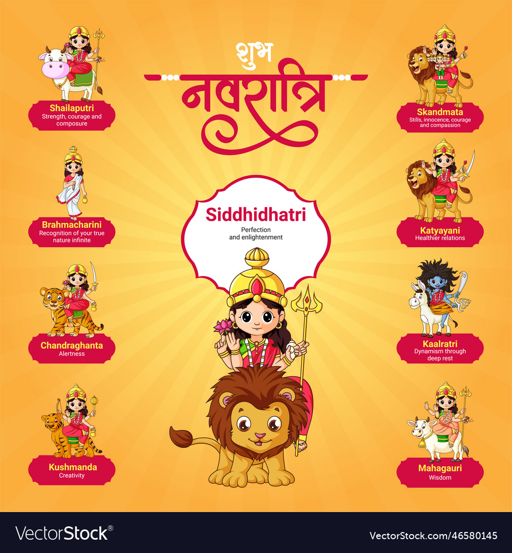 Indian festival happy navratri banner design Vector Image
